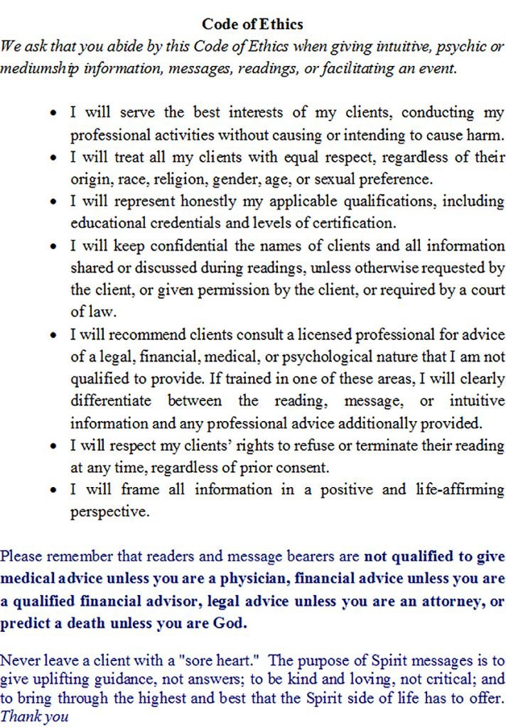 Code of Ethics -lg - thespirituniversity.com's Website